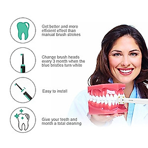 Etrhtec Toothbrush Replacement Heads Refill for Oral-B Electric Toothbrush Pro 1000 Pro 3000 Pro 5000 Pro 7000 Vitality Floss Action,8 Count with Covers