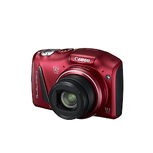 Canon PowerShot SX150 IS 14.1 MP Digital Camera with 12x Wide-Angle Optical Image Stabilized Zoom with 3.0-Inch LCD (Red) (OLD MODEL)