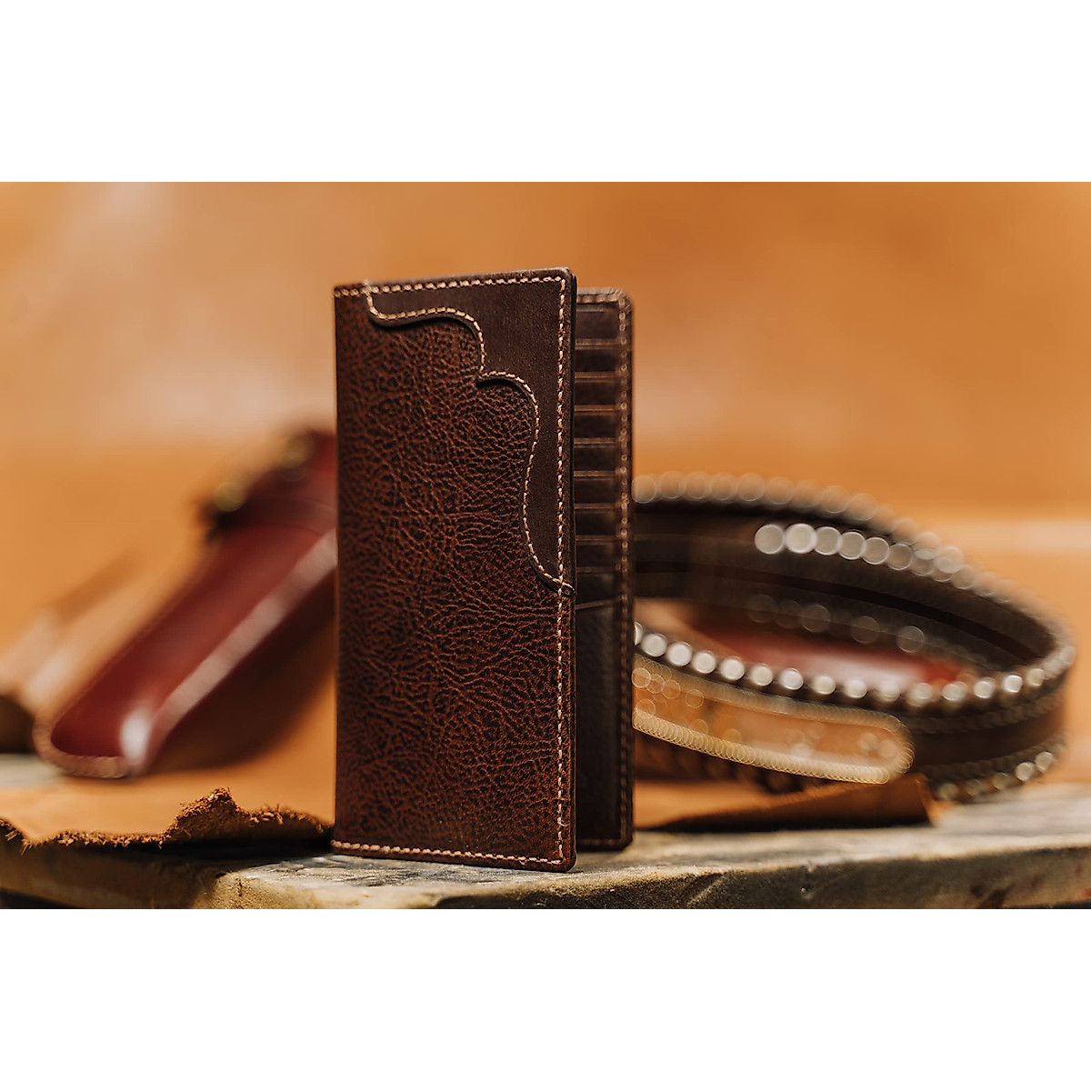 House of Jack Co. COLT Long Bifold Wallet | Rodeo Wallet | Full Grain Cowhide Leather | Long Bifold Men's Wallet | Western Wallet