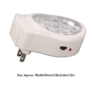 Plug in Emergency Light Rechargeable Home Automatic Power Failure Outage Light Fire Emergency Light AC110‑240V (US Plug)