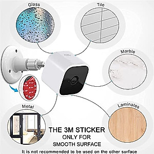 2 Pack Adhesive Wall Mount for Blink Mini Camera Bracket,screwless Camera Mount Stand for Blink Mini Indoor, Also Fit for All New Blink Outdoor/Blink XT2 Outdoor/Indoor Home Security Camera System