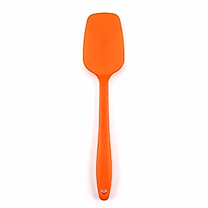 TANOOS Spatula Spatula, household kitchen, heat-resistant silicone spoon spatula, multi-color options (4 * 20cm) kitchen baking utensils (Color : C)