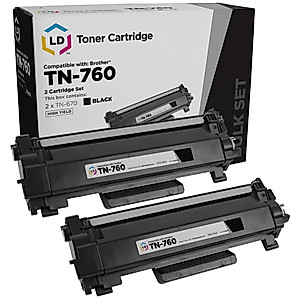 LD Products Compatible Toner Cartridge Replacement for Brother TN760 TN-760 TN 760 TN730 TN-730 (Black, 2-Pack) DCP-L2550DW, HL-L2325DW, HL-L2370DW, HL-L2390DW, HL-L2395DW, MFC-L2717DW, MFC-L2730DW