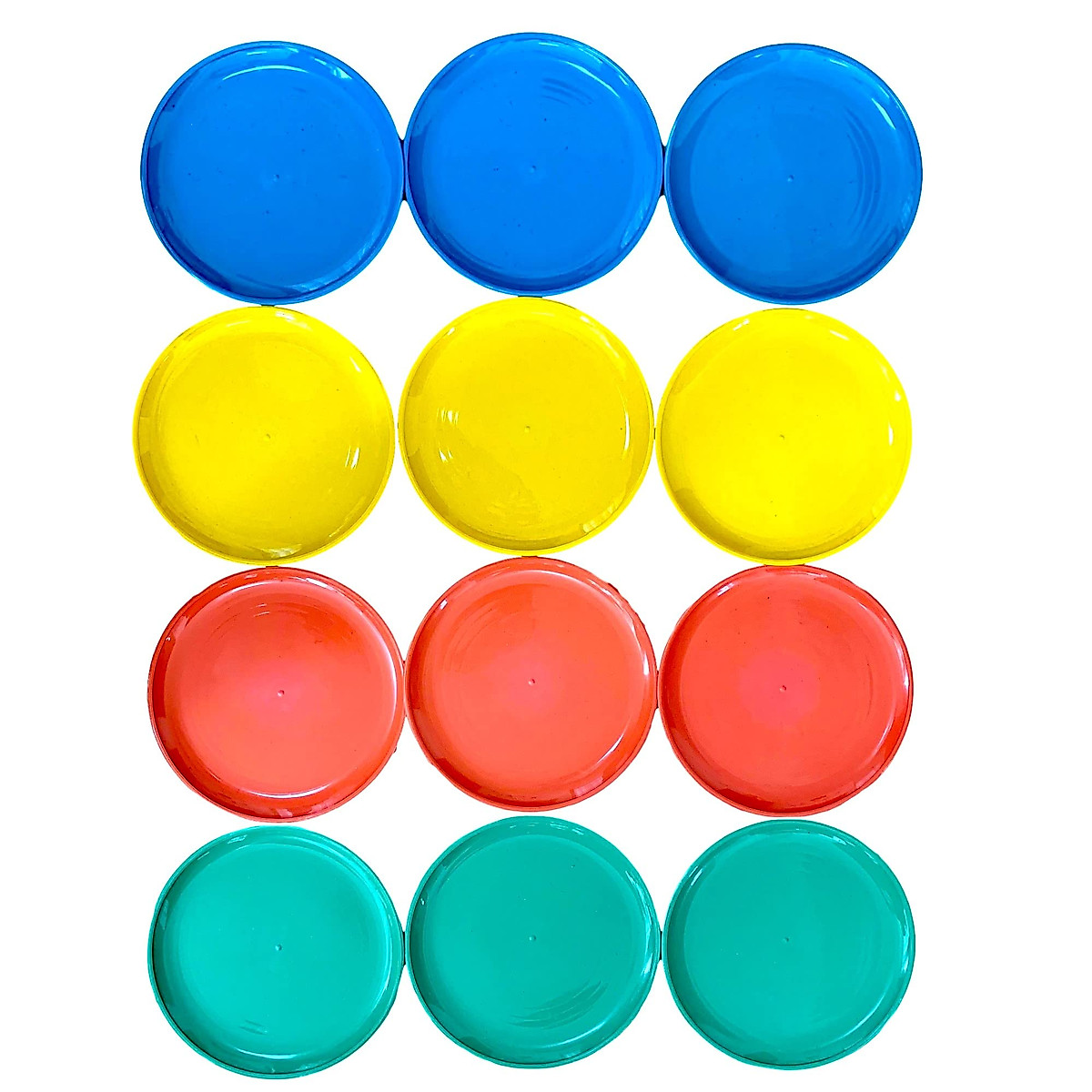 Plato Taquero Mexicano Fiesta Set - Authentic Colorful Mexican Taco Plate Set - Multicolor - Set of 12 - for Taquerias, Taco Tuesday Colorful Plastic Plates Reusable - Plato Taquero