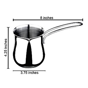 Cuisinox Stainless Steel Turkish Cezve Coffee Pot, 24 oz.