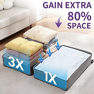 SZO 25 Pack Vacuum Storage Bags With Electric Air Pump,(5 Jumbo/5 Large/5 Medium/5 Small/5 Roll Up Bags)Vacuum Seal Bags For Clothing Travel, Space Saver Bags For Luggage, Blankets,Bedding,Moving Bags