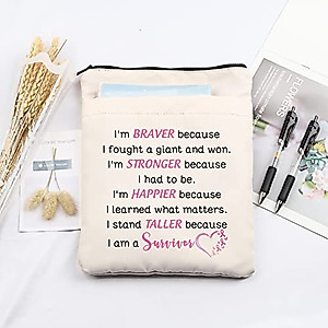 UJIMS Breast Cancer Awareness Gifts Pink Hope Ribbon Book Covers I Am A Survivor Book Protector Gift Warrior Gift (Breast Cancer Book Sleeve)