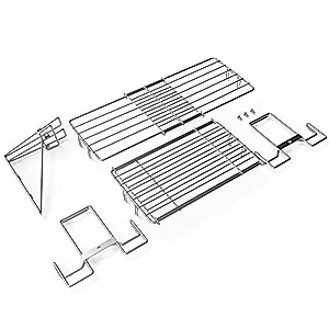 MixRBBQ Adjustable Griddle Warming Rack for Blackstone 17" 22" 28" 36" Griddles, Universal Cooking Grate BBQ Accessories Compatible with Camp Chef, Pit BOSS, Razor, Cuisinart, Royal Gourmet Griddles