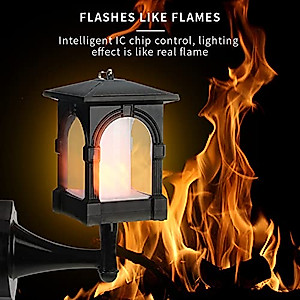 ARGCVU 99LEDs Solar Flame Lights with Lighting Controller,Outdoor Waterproof Solar Lantern with The Alternate USB Charging for Garden,Yard,Patio,Balcony(2PACK)