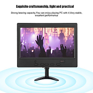 ASHATA Monitor Holder Stand, Desktop Computer Black Monitor Holder,Universal PC Accessories,ABS + Metal Material,Light Weight,for Small LCD Monitors from 7 to 11.6 Inch.