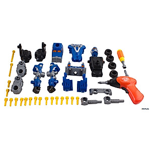 Memtes® Take-A-Part Robot Toy Truck Toy, Included with Power Drill (42 Pieces)