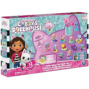Gabby’s Dollhouse, Meow-mazing Mini Figures 12-Pack (Amazon Exclusive) Rainbow -Themed Toy Figures and Playsets Kids Toys for Ages 3 and up