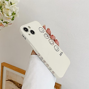 Cute Pattern Design Phone Case for Apple iPhone 14 Protective Cover Cartoon Side Frame Silicone Cases Compatible with iPhone 14 6.1 inch - Beige