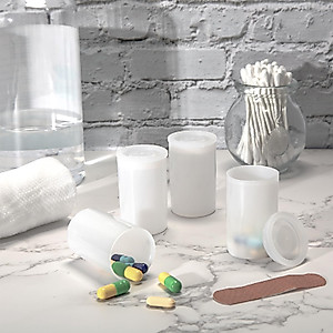 JOVITEC 200 Pcs Plastic Film Canister Holder 35 mm Empty Camera Reel Containers Storage Containers Case with Lids for Small Accessories Fish Hook Film Beads (White)