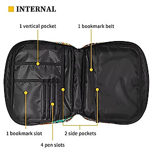 WHOSGNIHT Bible Cover, Women's Boho Southwest Mandala Floral Carrying Book Case Church Bag Bible Protective with Handle Zippered Pocket for Gift