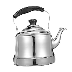 GRIRIW 1pc Stainless Steel Kettle Vintage Teapot Teapot Espresso Machines for Home Filter Teapot Strainer Stove Top Teapot Stovetop Tea Kettle Iced Tea Maker Coffee Filters Silver