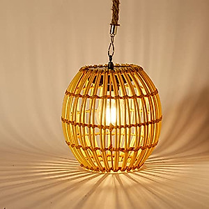 Livinlarge Hanging Solar Lantern Outdoor Waterproof, Large Solar Rattan Lantern Outdoor with Twine Handle, Bright Solar Outdoor Lights with Edison Bulb for Garden Patio Yard Decoration