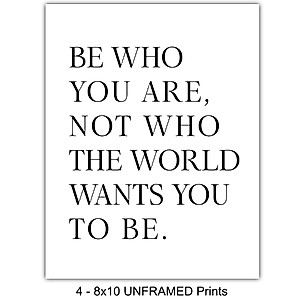 Light Blue Designer Wall Decor - Uplifting Motivational Inspirational Quotes Wall Art for Women - Glam Decorations - High Fashion Design Poster Print Set - Glamour Wall Art - Couture Luxury Gifts