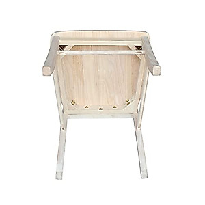 International Concepts Pair of X-Back Dining Chairs, Unfinished Wood