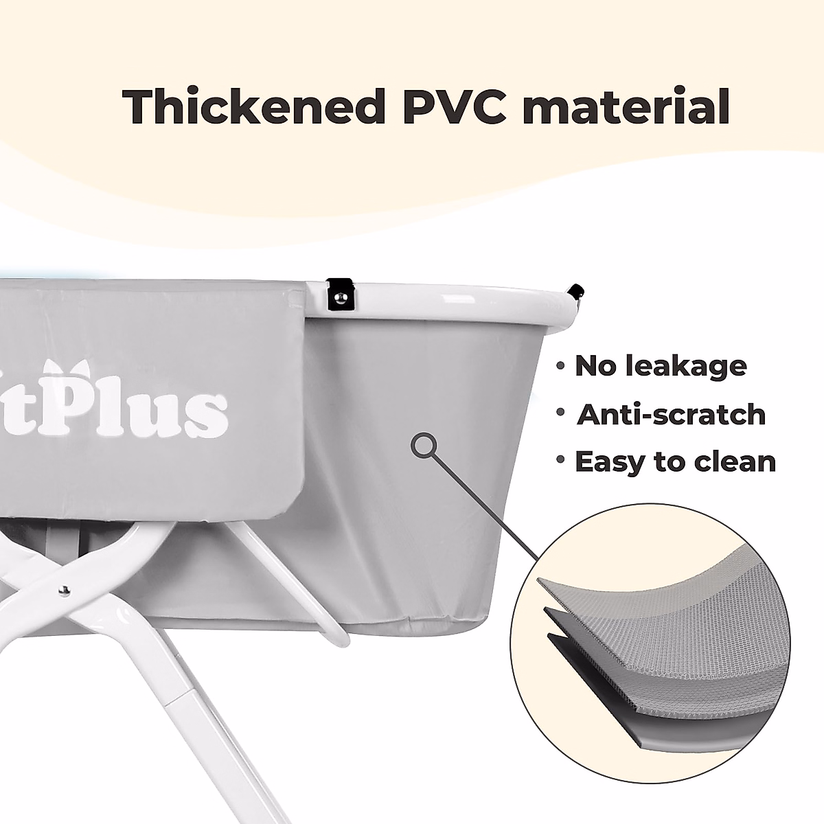 KITPLUS Elevated Dog Bath Tub, 5 Height Adjustable (28-40 in), Foldable and Portable Dog Bathing Station, Pet Wash Station for Small to Large Size Pets