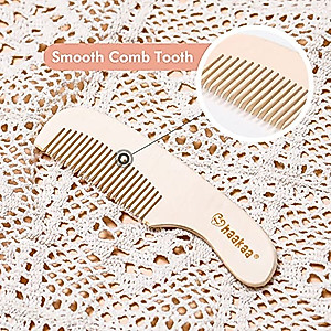 haakaa Baby Hair Brush and Comb Set for Newborns & Toddlers - Natural Soft Goat Bristles and Wooden Handle, Gently Grooms Baby's Hair, Ideal for Cradle Cap, Perfect Baby Gift, 2pk