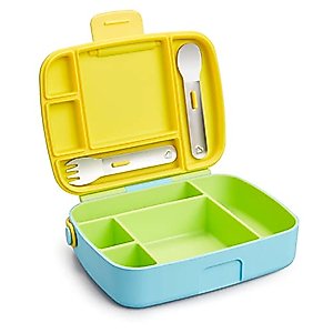 Munchkin® Lunch™ Bento Box for Kids, Includes Utensils, Green