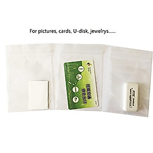 3''x 4'', (Pack of 200) Small Clear Poly Zipper Bags Reclosable Zipper lock Storage Plastic Bags for Jewelry, Gift Card, Halloween Candy