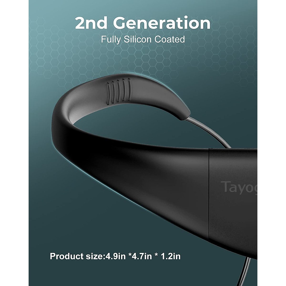 Tayogo Waterproof Mp3 Player for Swimming, IPX8 8GB Swimming Headset, Silicone Coated Waterproof Music Player, 20H Playing time, Underwater Mp3 Player Perfect for Swimming (Black（2nd Generation）)