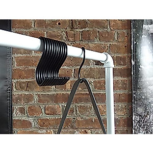 NAHANCO 4" Heavy Duty Steel S-Hook Hanger, Black - 12/Carton