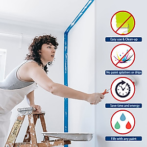 ZURLEFY 4 Count Touch Up Paint Brush Pen for Painting Walls, House Paint Drywall Repair Brushes kit for Wood Furniture, Desks, Fence Scratches(3ml)