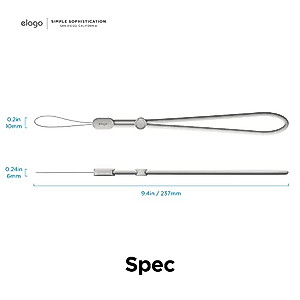 elago Lanyard Compatible with AirPods Pro 2, Nylon Wrist Strap, Anti Drop, Extra Security, Adjustable Button, widely Applicable (Ivory)