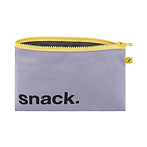 Fluf Zip Snack Sack: Reusable Snack & Sandwich Bag, Zipper Closure | Organic & Recycled Materials | Tested Food-Safe | Machine Washable (Lavender, Snack)
