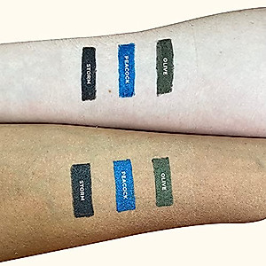 Beauty For Real I-Line 24-7 Eyeliner, Olive - Warm Olive Green with Gold Shimmer - Long-Wearing, Waterproof Gel Formula - Safe for Sensitive Eyes & Contact Lens Wearers - 0.01 oz