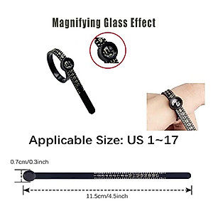 [2-Pack]Elfstone Ring Sizer Measuring Tool Reusable Finger Size Measuring Set (USA Rings Size)