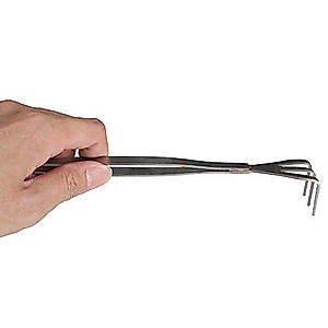 2 in 1 Stainless Steel Bonsai Tools Gardening Tool Root Rake Tweezers for Bonsai Planter