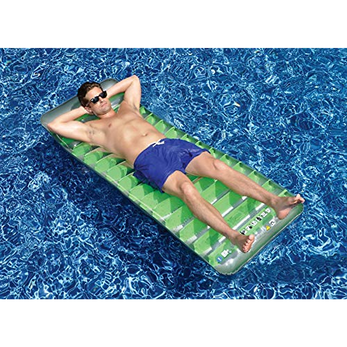 Swimline 76" Deluxe Inflatable Mattress, Green