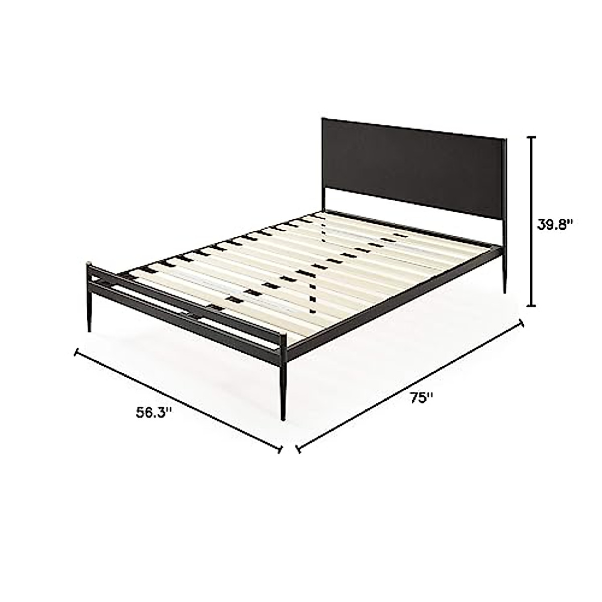 ZINUS Clarrisa Metal Platform Bed Frame / Mattress Foundation / Slat Support / No Box Spring Needed / Easy Assembly, Full