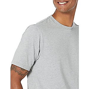 Amazon Essentials Men's Short-Sleeve Crewneck T-Shirt, Pack of 2, Grey Heather, Medium