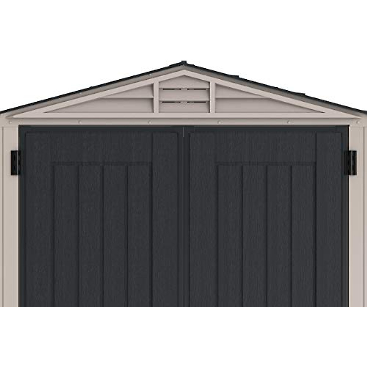 Duramax 35525 Yarmate Plus Outdoor Vinyl Storage Shed, Adobe/Gray