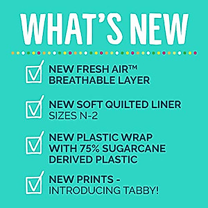 Seventh Generation Baby Diapers for Sensitive Skin, Animal Prints, Size 0 Newborn, 36 count