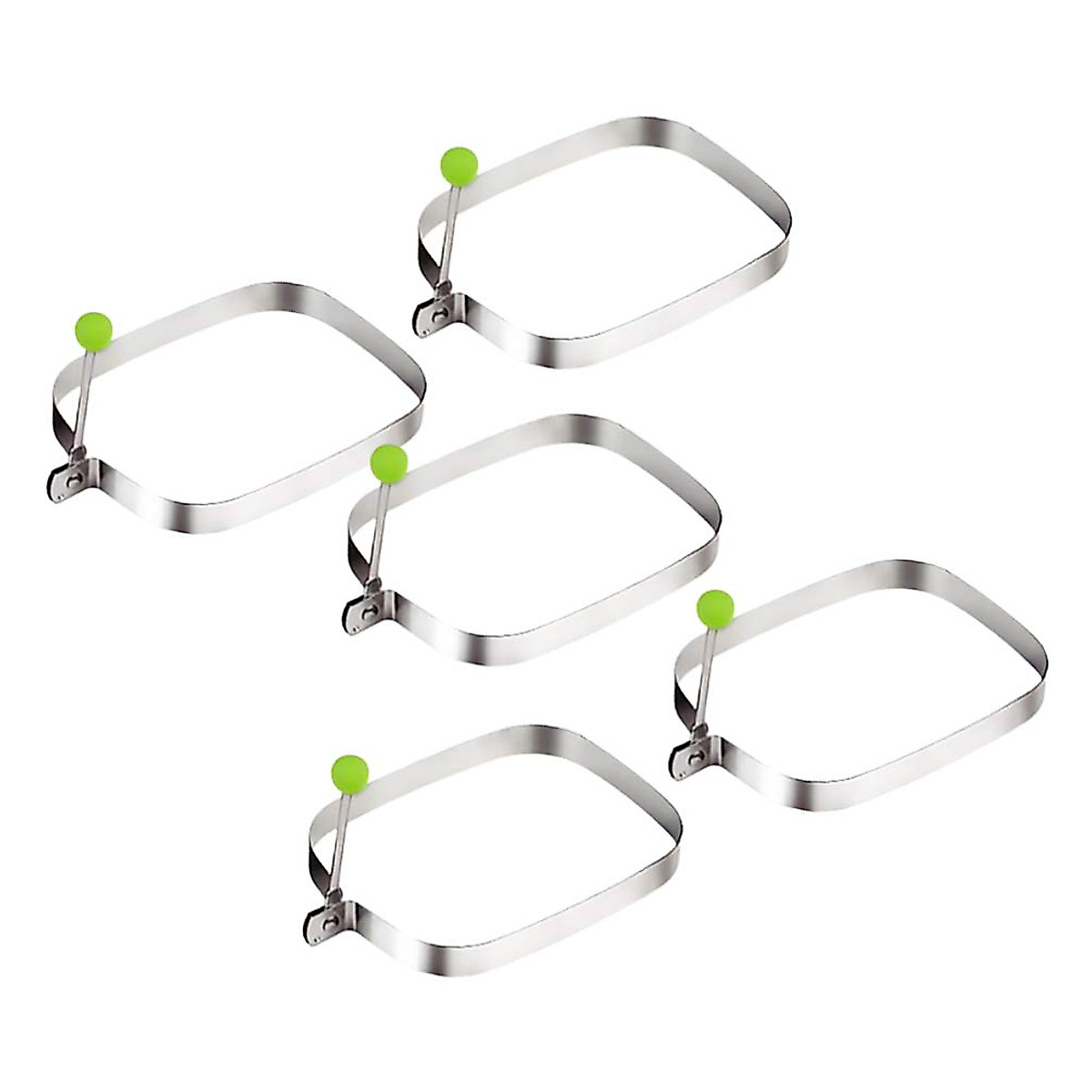 TOPBATHY 5pcs Mousse Rings Cake Baking Egg Rings Stainless Steel Shaper Rectangular Non Stick Pastry Mold Mould for Kitchen Cooking Size M 709ml