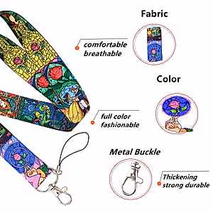 RHXWFDG Cartoon Cute Anime Lanyard Keychain, ID Badges Lanyard, Key Lanyard for ID Card Holder, Cell Phone Case (1)