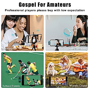 AlwQuali Professional Wireless Lavalier Lapel Microphone with Case for Android Phone Tablet - Cordless Omnidirectional Condenser Recording Mic for Podcast Vlog, Compatible iPhone iPad