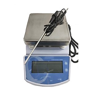 MS300 Hot Plate Magnetic Stirrer Digital Thermostatic Magnetic Stirrer with Maximum Stirring Capacity 2 Liters LCD Display Max Temperature 300 Degree Celsius