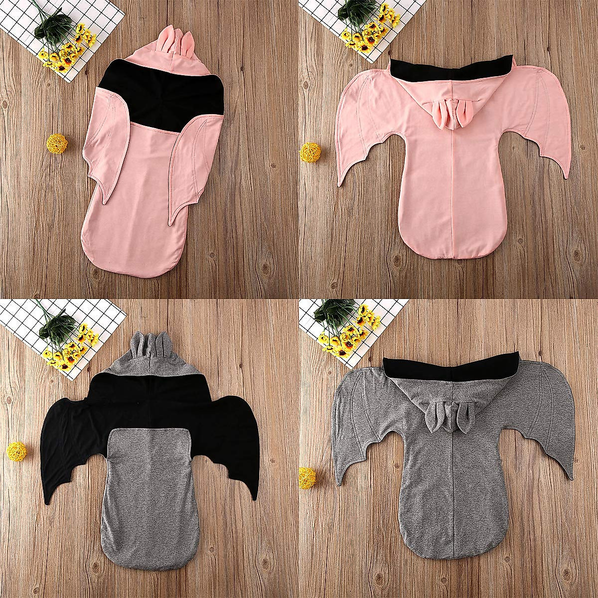 Baby Sleeping Bags, Newborn Infant Baby Soft Cotton Wrap Swaddle Blanket Bat Sleeping Sack for 0-6 Month Babies (0-3 Months, Grey)