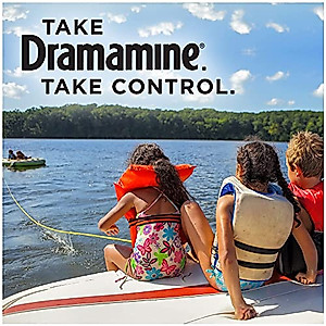 Dramamine Motion Sickness for Kids, Chewable, Dye Free, Grape Flavored, 8 Count