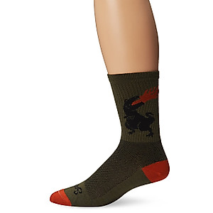 SockGuy, Men's Wool Socks - Large/X-Large, Dinosaur