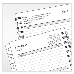FranklinCovey - Compass Weekly Wire-Bound Planner (Pocket Slim, Jan 2024 - Dec 2024)