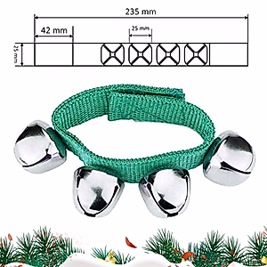 20PCS Christmas Wrist Band Jingle Bells, Musical Instruments for Christmas Party Favors (silver)
