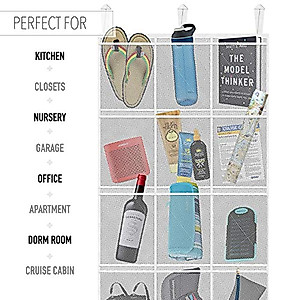 Cruise On Large Mesh Over Door Hanging Organizer 15 Pocket White Cabin Organization Shoe Holder & Cruise Essentials Storage